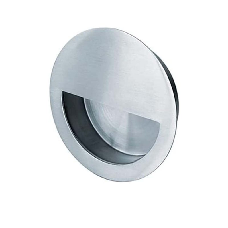 Round Flush Pull Handle – 90mm – Satin Stainless Steel - Ironmongery ...
