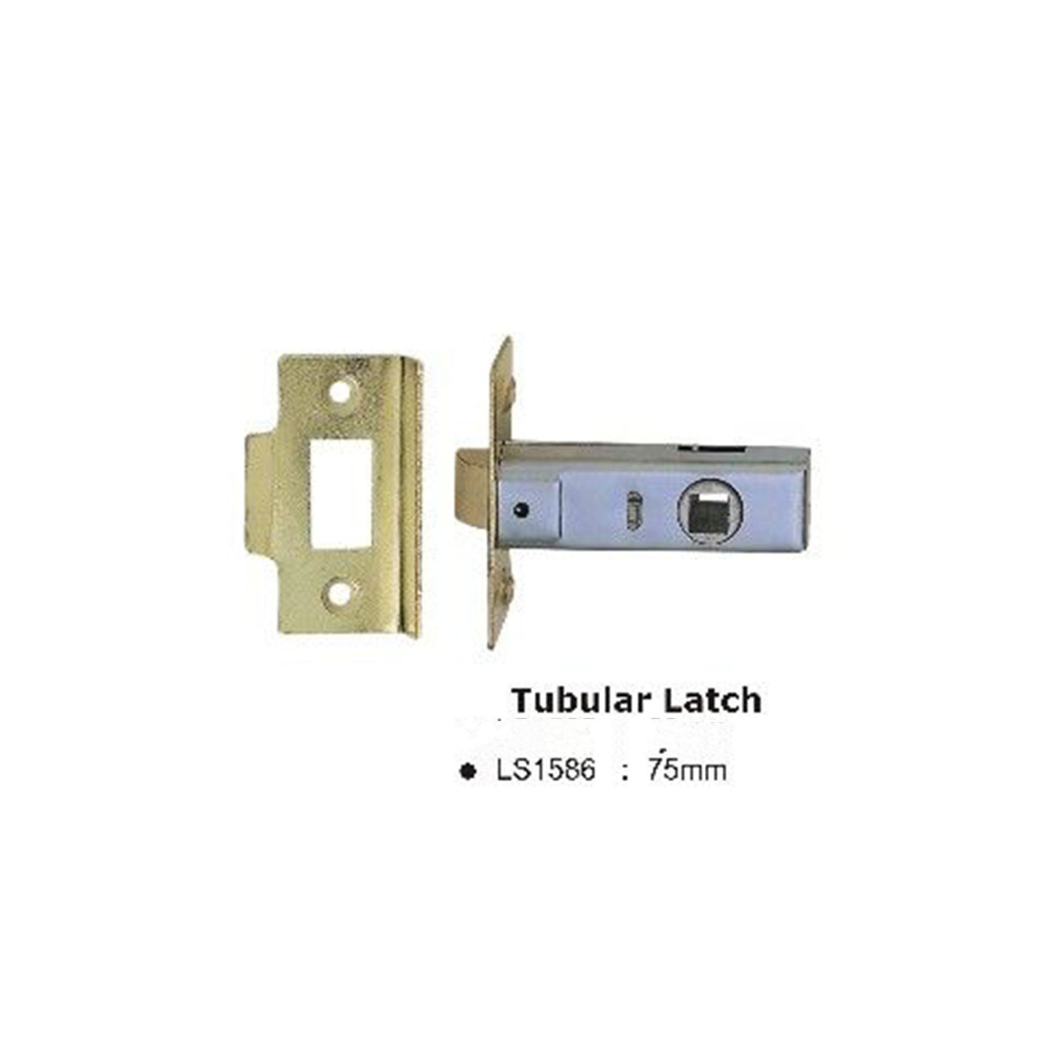 Tubular Latch 75mm- Electro Brassed Finish - Ironmongery Solutions